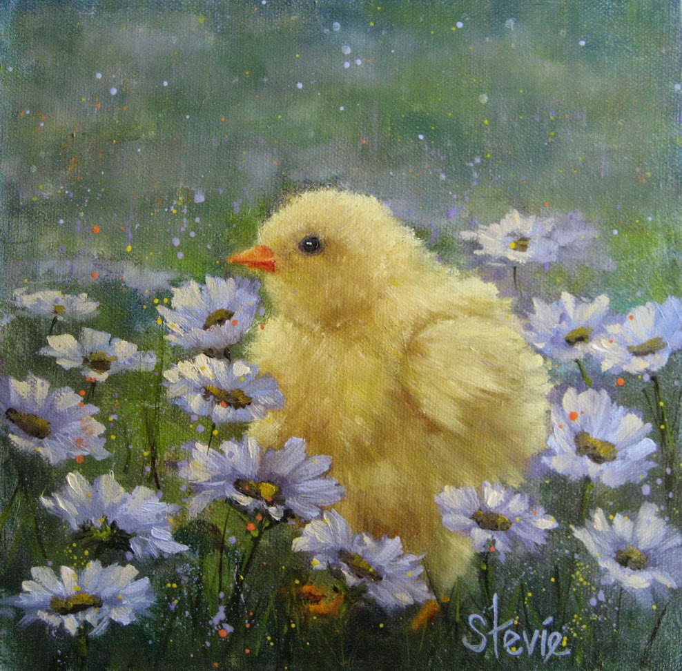 Daily Painters of Arizona: Peep, 8x8 oil painting by Stevie Denny