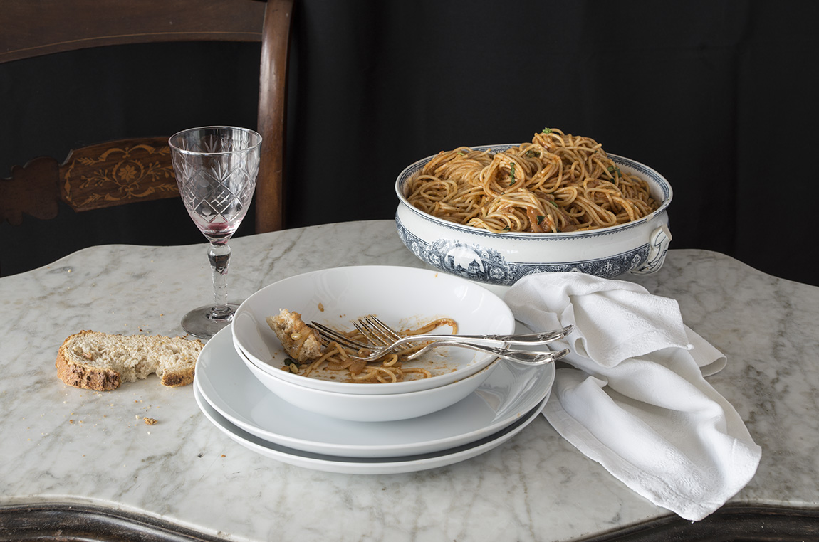 Las recetas de Manu: SPAGHETTI CON TOMATE Y PESTO