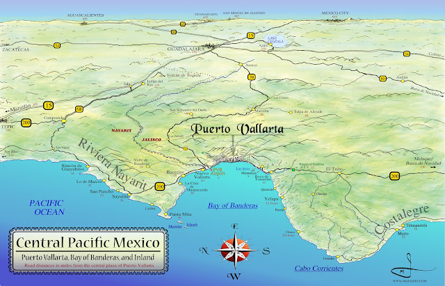 Mapa Jeff Cartography: Central Pacific Mexico Maps
