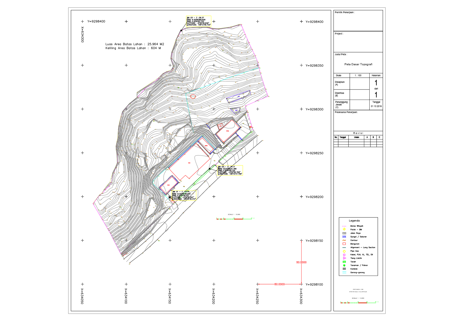 Contoh Laporan Drawing Jasa Pengukuran Topografi | Jasa Pengukuran Topografi