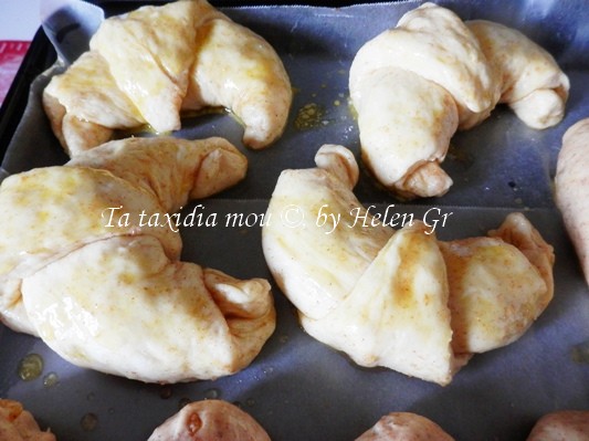 Τα ταξίδια μου : Κρουασάν με σπιτική Ζύμη Brioche, Γεμιστά