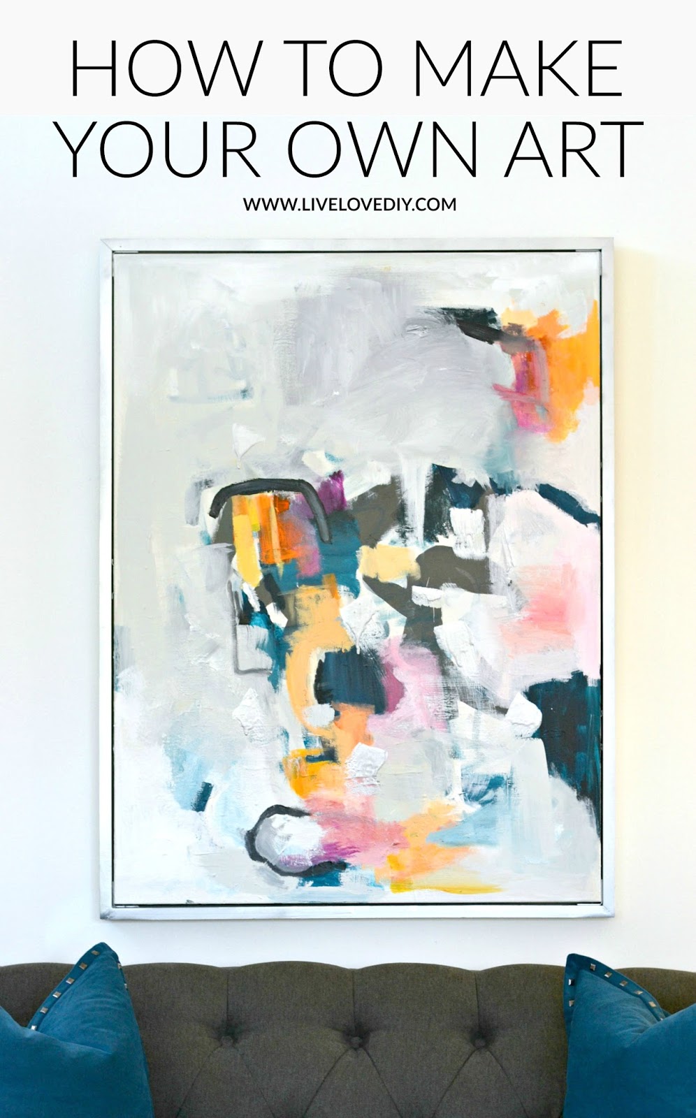 DIY Abstract Wall Art | LiveLoveDIY | Bloglovin’