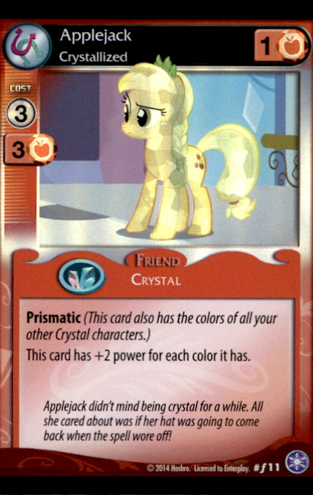 My Little Pony Applejack, Crystallized The Crystal Games CCG Card | MLP ...