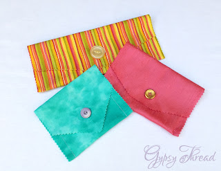 Gypsy Thread Creations: Gypsy Thread Tutorial: Sew Simple Fabric Envelopes