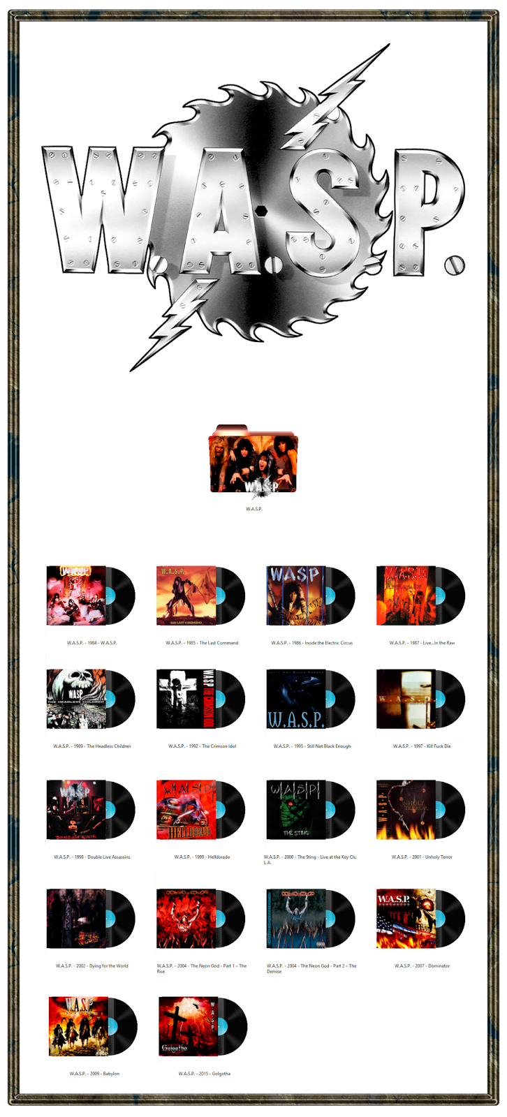 Album Art Icons: W.A.S.P. Discography Icons (ICO & PNG)