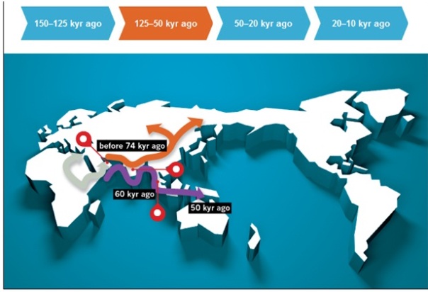 Peta Perjalanan Manusia Untuk Menjangkau Seluruh Dunia