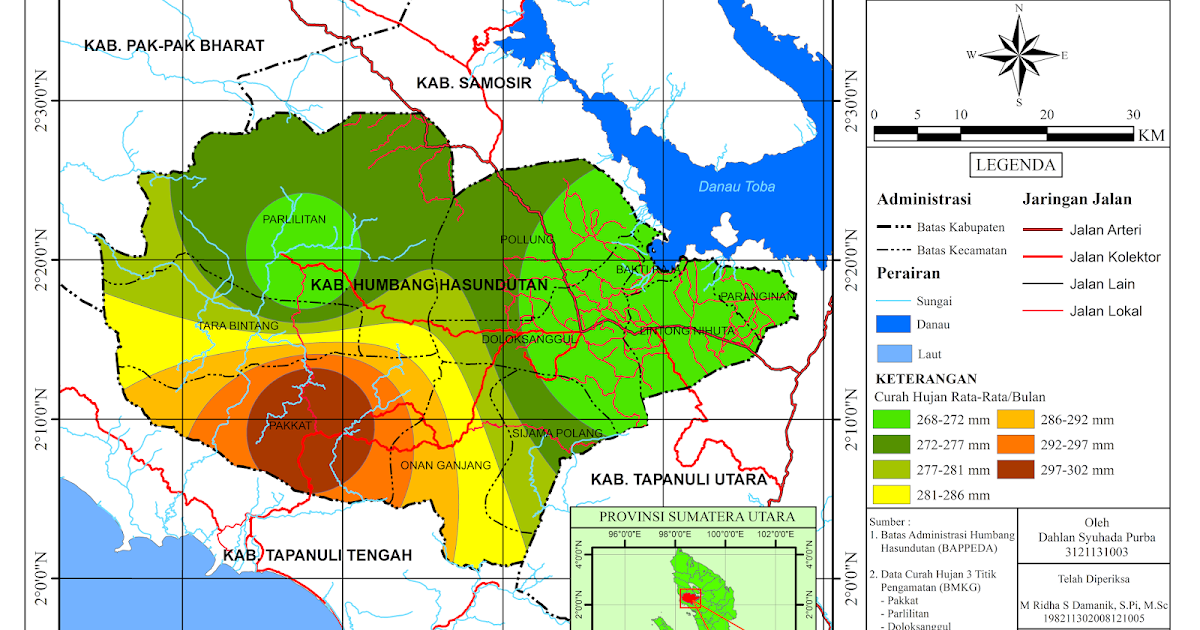 Ragam Ilmu: PETA CURAH HUJAN HUMBANG HASUNDUTAN TAHUN 2015