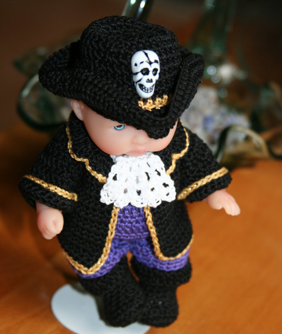 Pirate Doll Outfit – for 5" Berenguer doll – Heathers Craft Corner