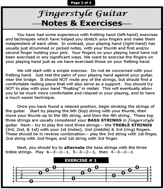 Intermediate Lessons: FINGERSTYLE GUITAR / Notes & Exercises