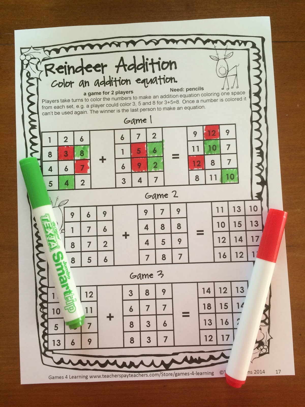 Fun Games 4 Learning: Christmas Math Fun FREEBIE - Limited Time