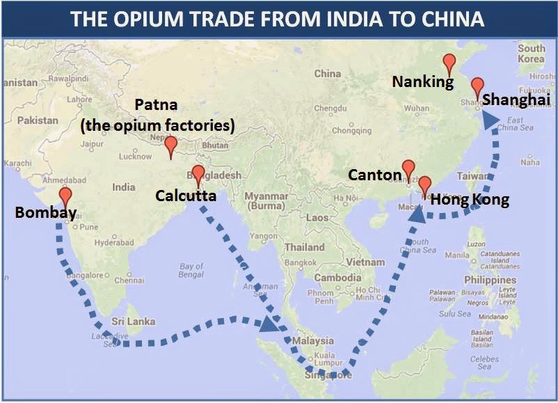 Opium Trade Map