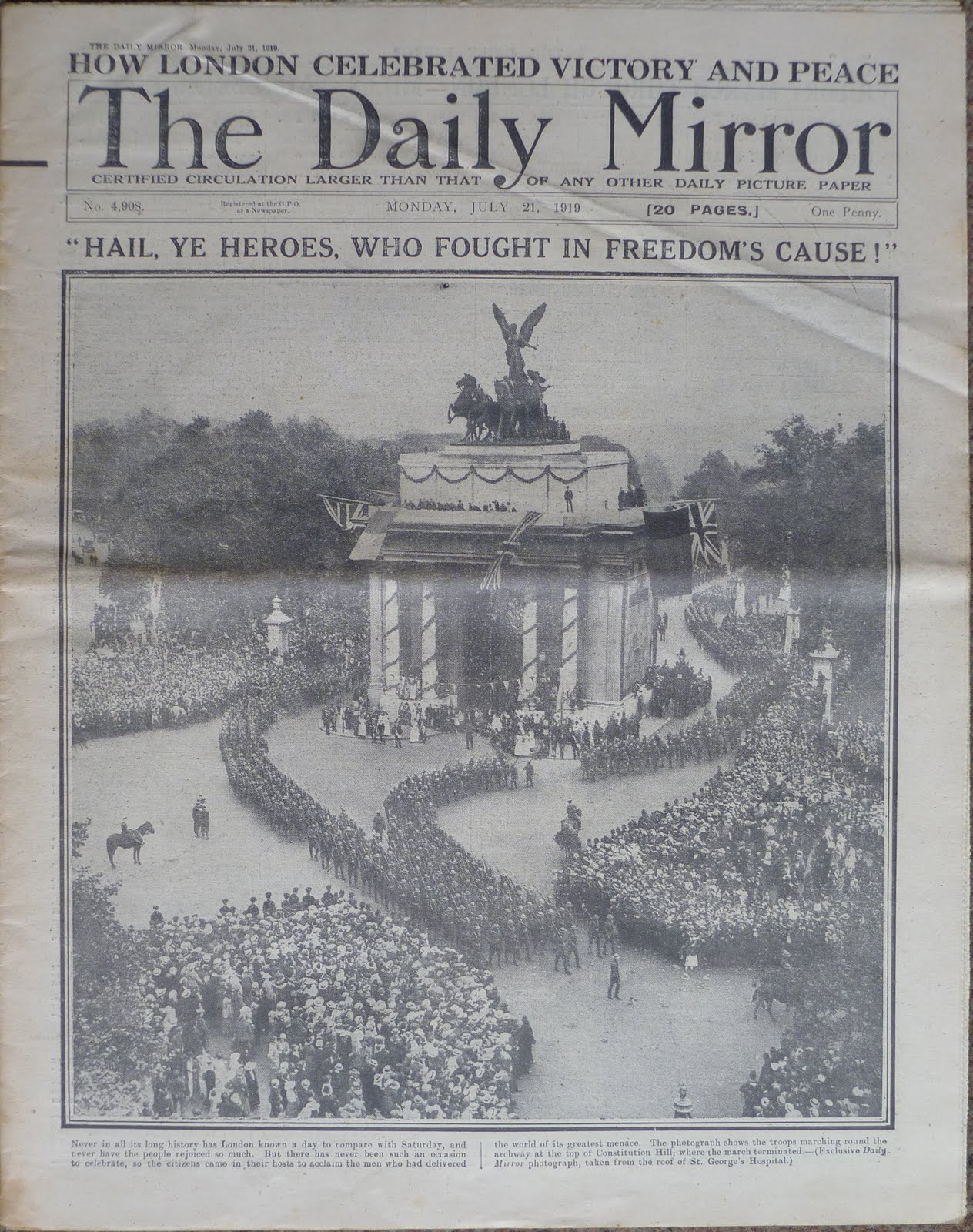 Hold The Front Page: Victory Day WWI
