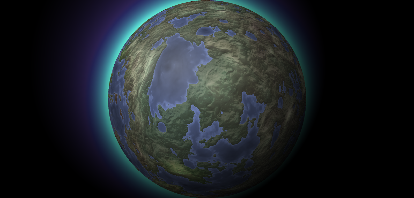 Terrain inspired by exoplanets with several combined layers of domain ...