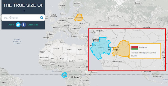 "The true size of" mostra o tamanho real dos países no mapa | Aberto ...