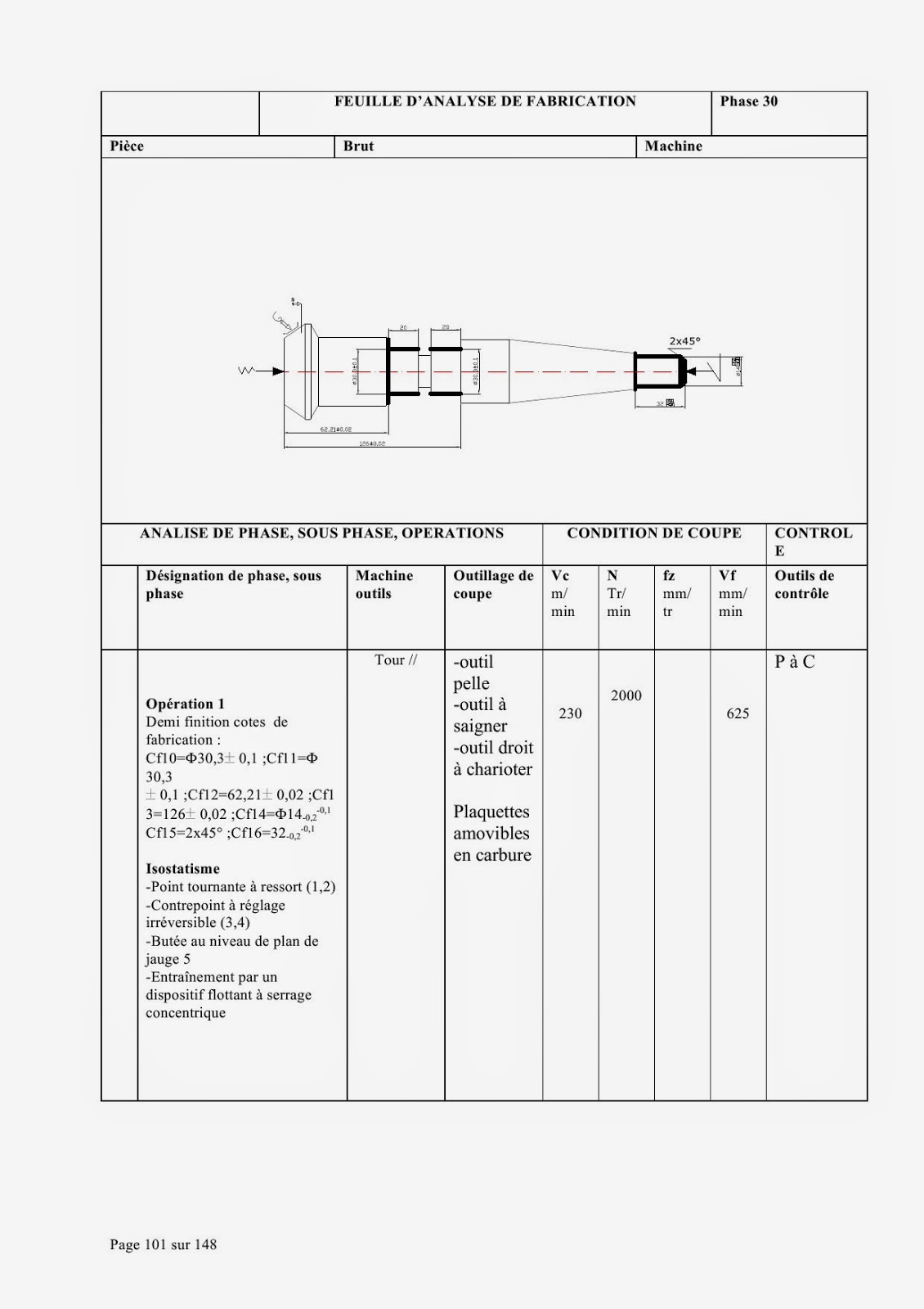 Technicien en Fabrication Mécanique: DOSSIER DE FABRICATION
