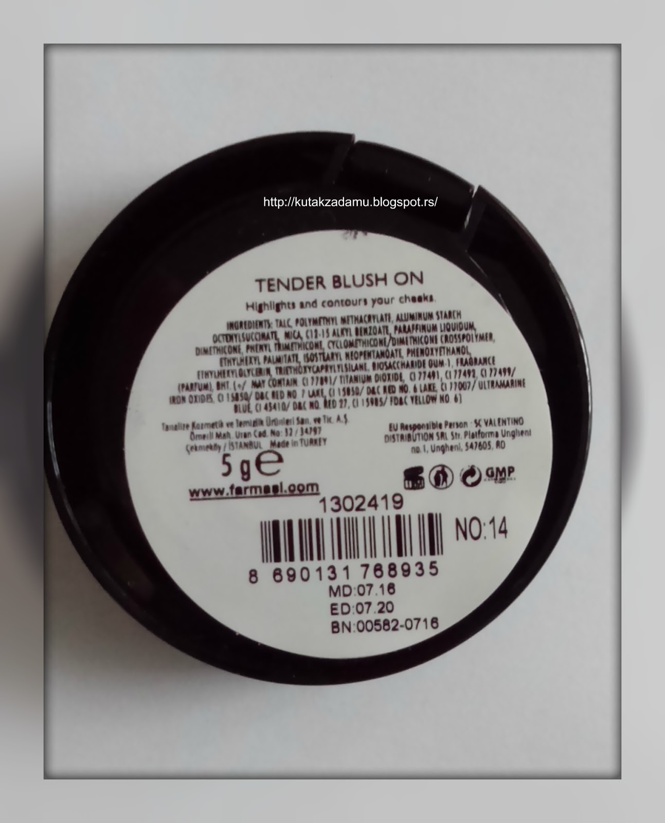 Kutak za Damu.: TENDER BLUSH ON! FARMASI MAT RUMENILO br.14,