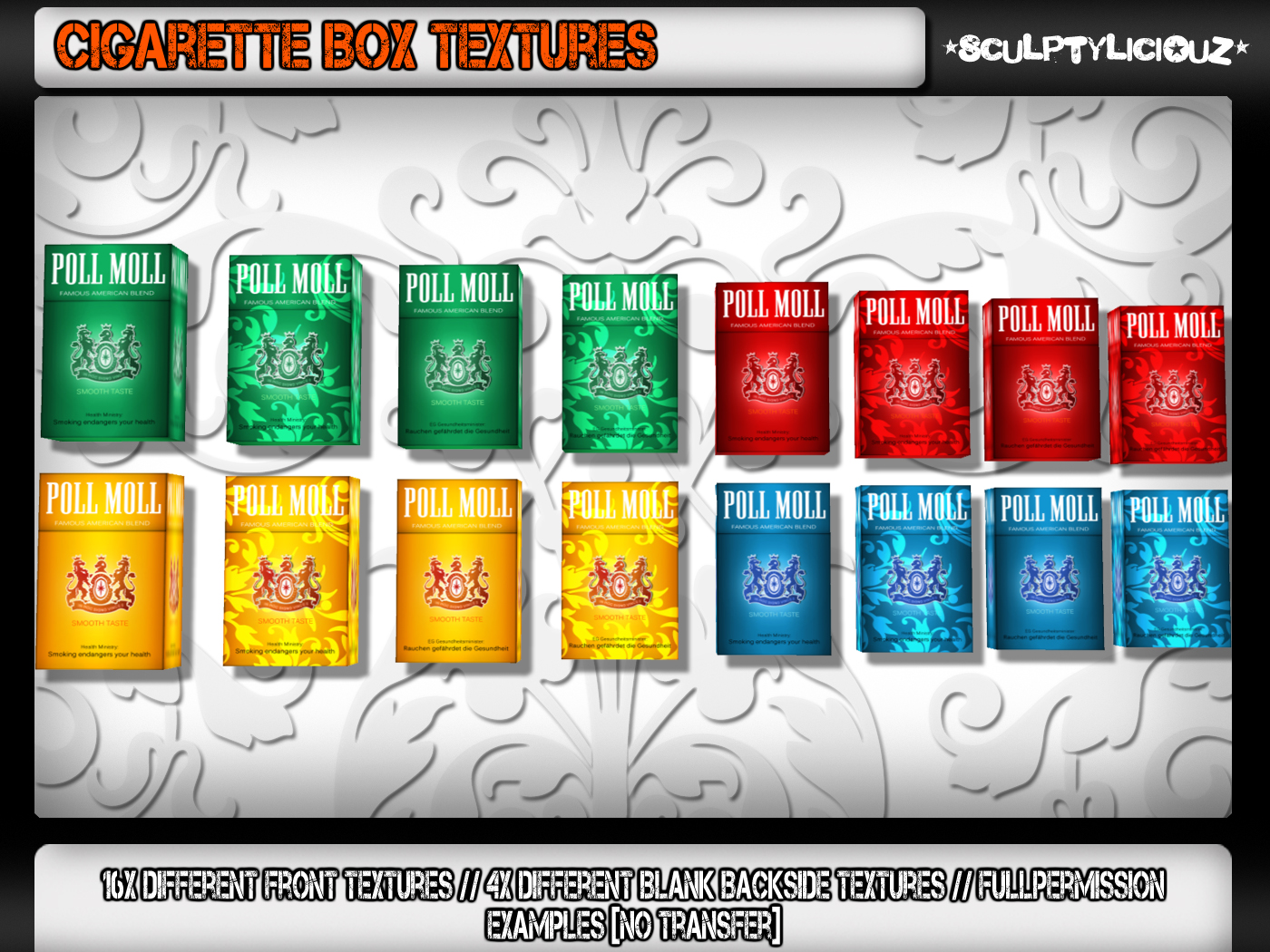 SculptyliciouZ Builders Kits: New Cigarette Textures