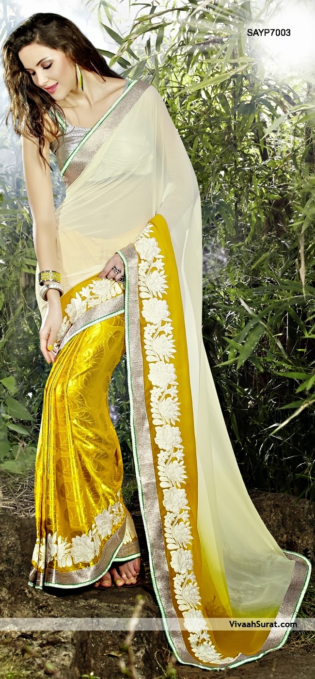 Chapa Silk And Net Brasso Fabric Sarees | Chiffon Sarees For Women 2014 ...