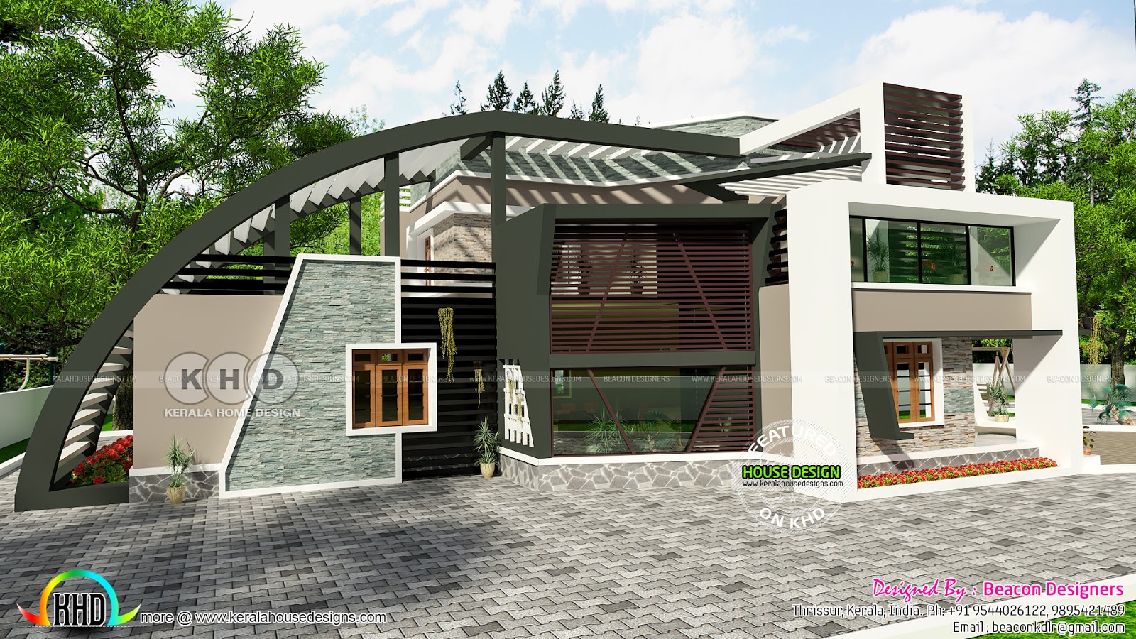 Ultra modern 4 bedroom unique contemporary home - Kerala Home Design ...