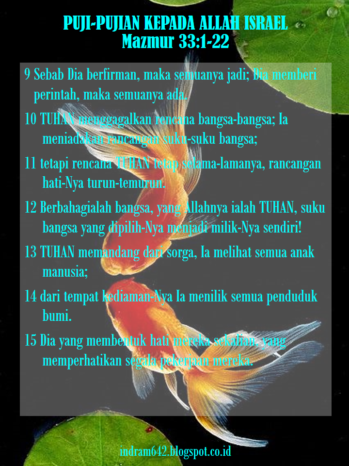 SENI MENULIS ISI HATI TUHAN : PUJI-PUJIAN KEPADA ALLAH ISRAEL, Mazmur ...