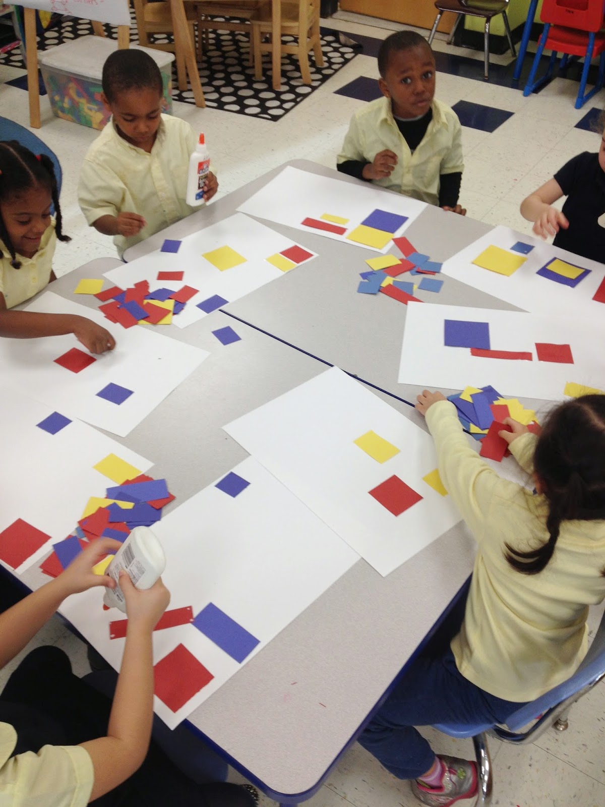 Ms. Bernini's Art Class: Rectangles and Mondrian