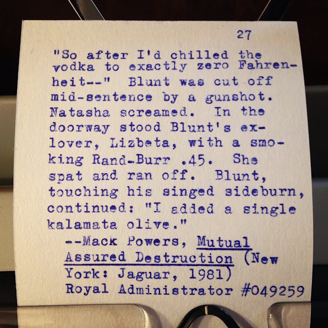 Nanonovel no. 27: Mutual Assured Destruction/ /THE TYPEWRITER REVOLUTION