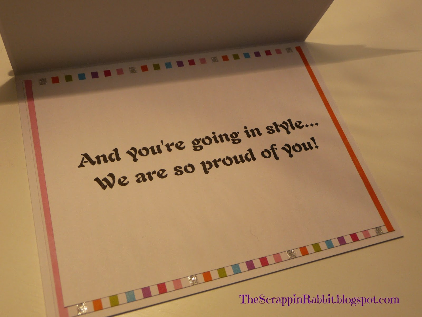 The Scrappin Rabbit: Junior High Graduation card