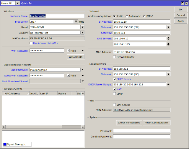 Setting Quickset AP pada Mikrotik ~ Amin maulana BLC TELKOM KLATEN