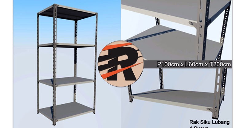 Rak Besi Siku Lubang Ukuran 60 cm Beban 100 Kg / hambalan ...