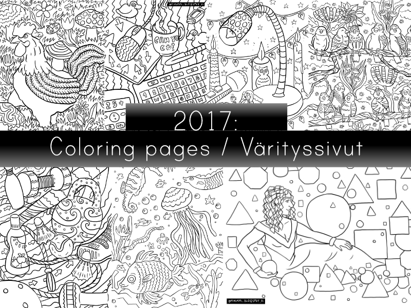 2017: Coloring pages / 2017: Värityskuvat