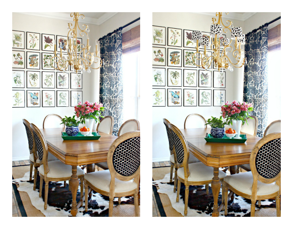 DIY SPOTTED CHANDELIER SHADES | Dimples and Tangles