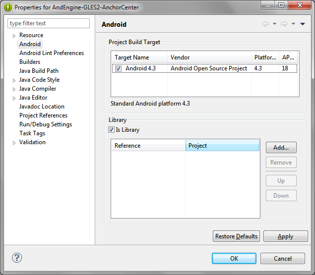 Andengine Tutorial Getting Started Kulíš Android