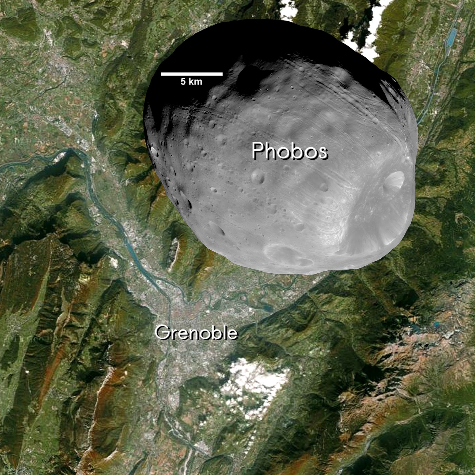 Da Vinci - Mars Design: The scale of Phobos