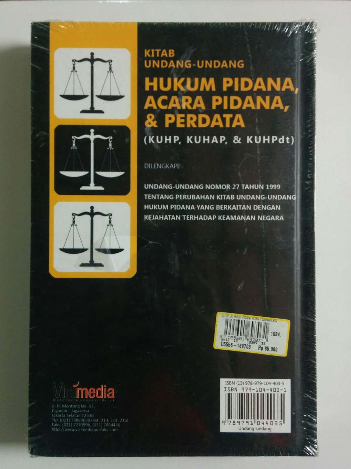 Kitab Undang-Undang Hukum Pidana, Acara Pidana, & Perdata | Aksiku Toko ...
