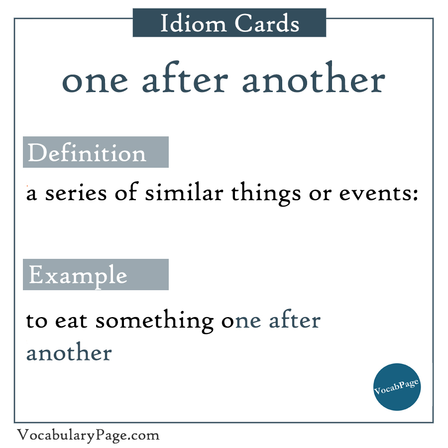 Idioms with one (1)