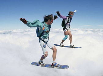 Fun things to do!: Snowboard sky diving