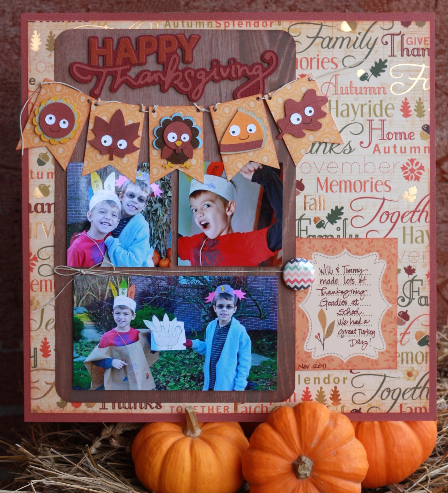 Amys Collages and Other Scrap Stuff: Thanksgiving Layout