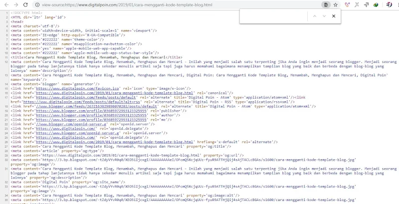 Begini Cara Mengetahui Kode Template Blog Secara Detail & Lengkap ...