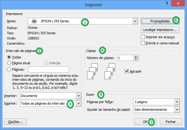 MaisINFO: Imprimir e opções de imprimir