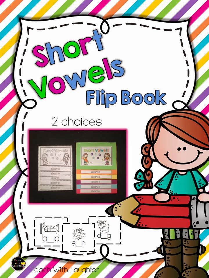 Teach With Laughter: Short Vowels Flip Book