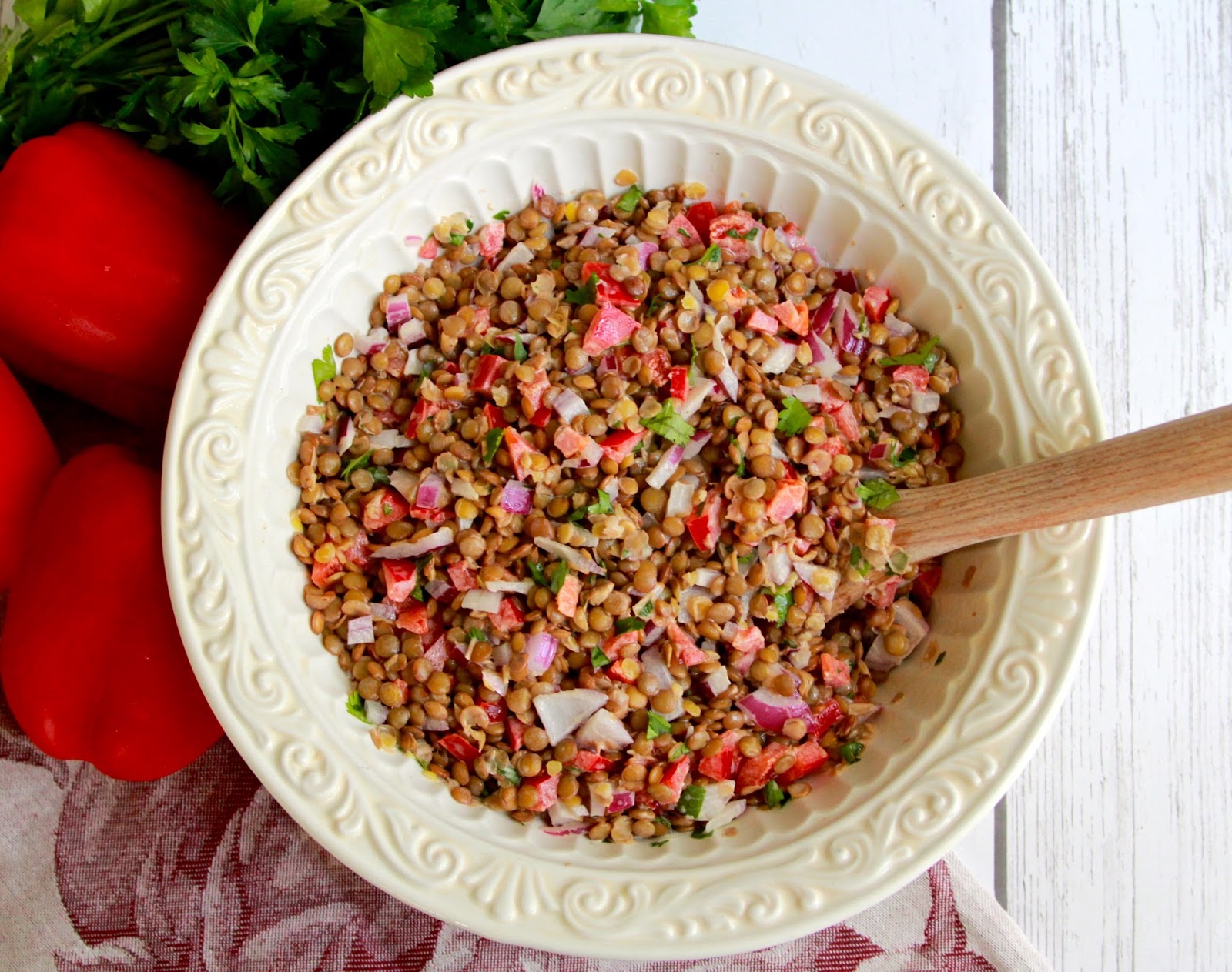 Moroccan Lentil Salad - The Lavender Apple