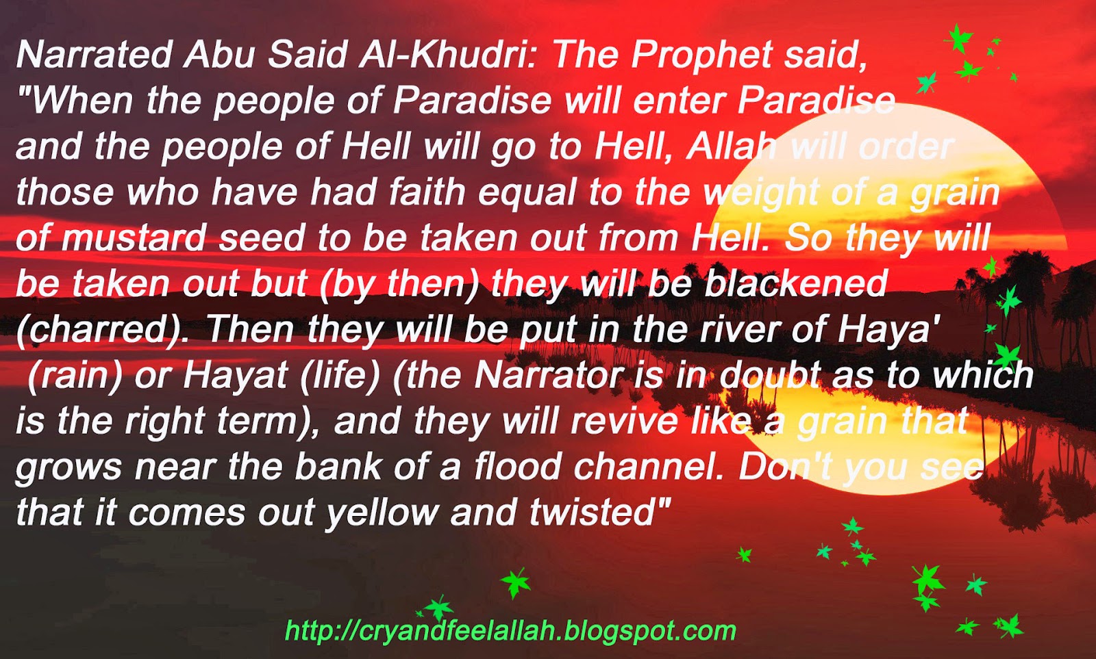 Hadith: sweetness of faith