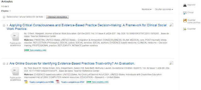 Teacher Reference Center, paso a paso 6. Exportación de resultados ...