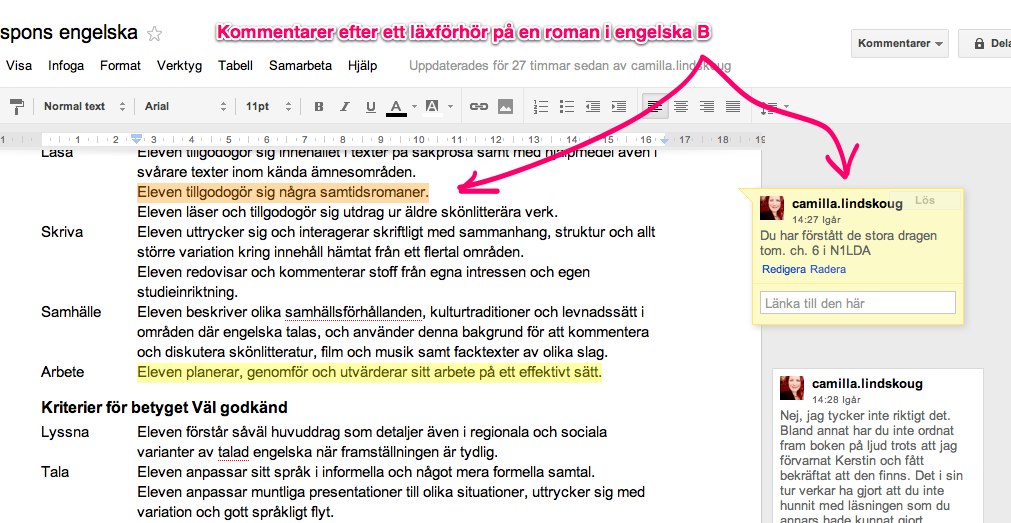 IKT-skafferiet: Google Docs som verktyg för formativ bedömning