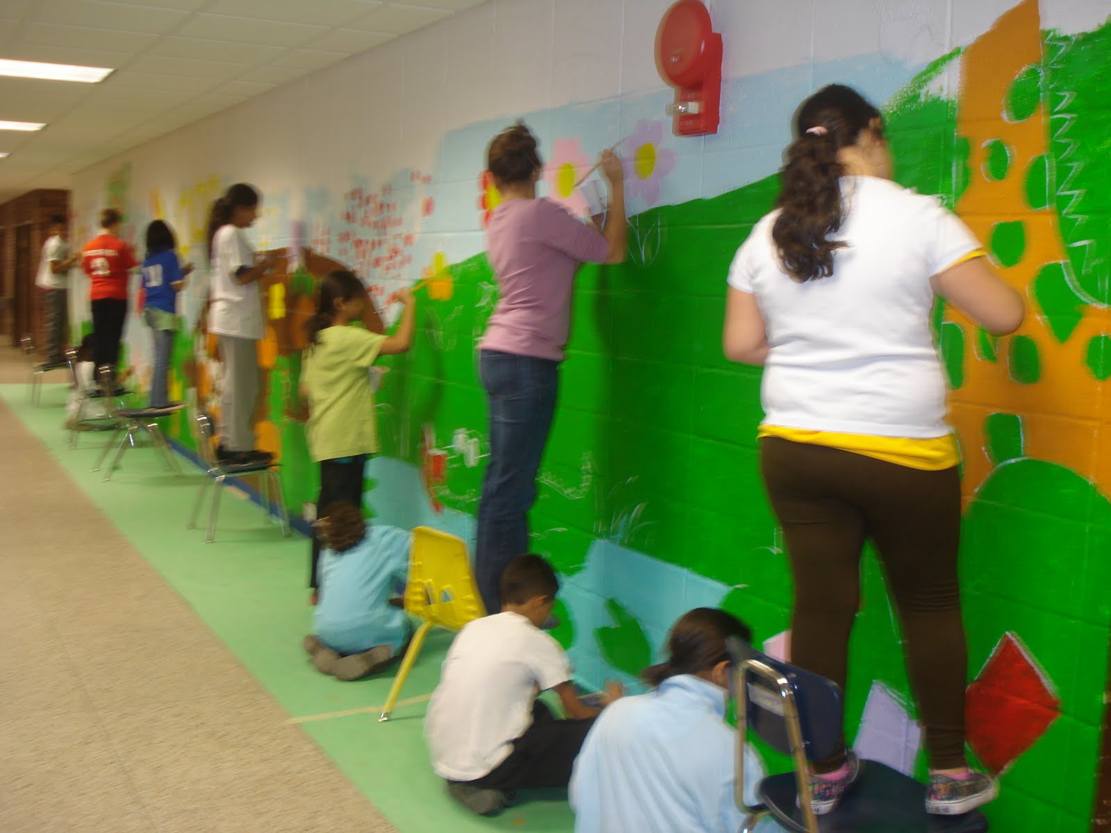 Terry Taylor Studio: Wall Mural painting in progress