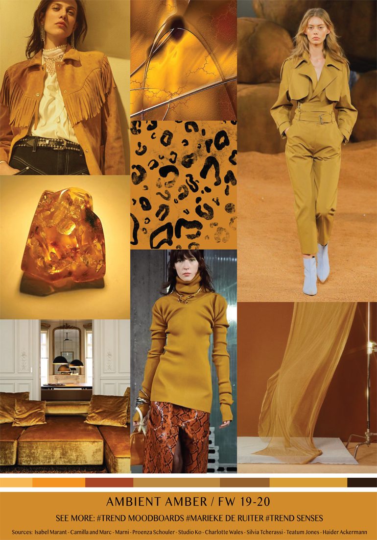 FASHION VIGNETTE: TREND | TRENDSENSES - AMBIENT AMBER . FW 2019/2020