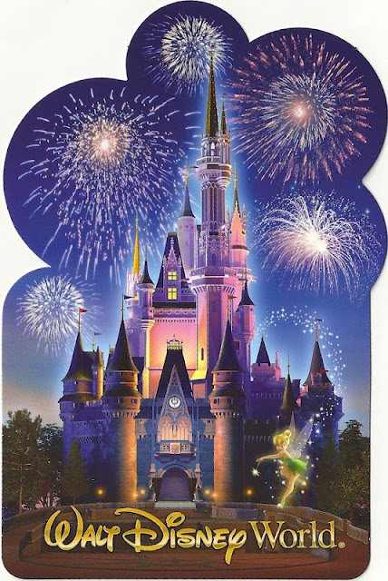 My Favorite Disney Postcards: Shaped Cinderella's Castle Postcard with ...