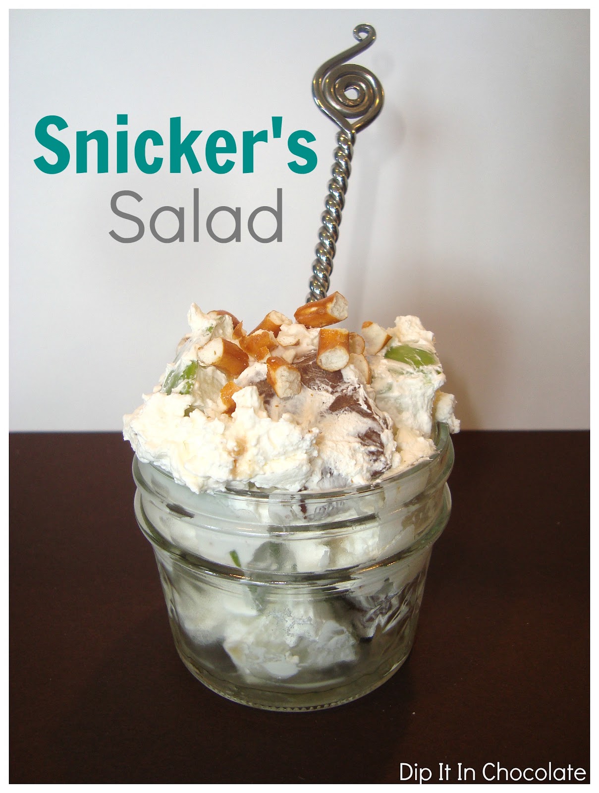Snicker's Salad ~ Dip it in Chocolate