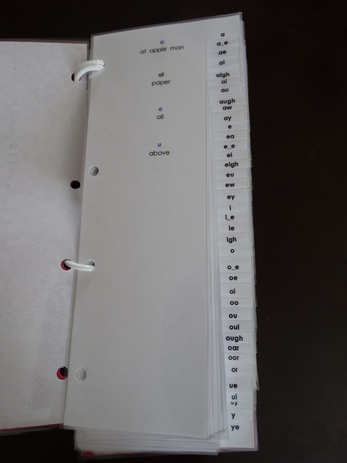 The Joys of Montessori Homeschooling: Phonogram dictionary