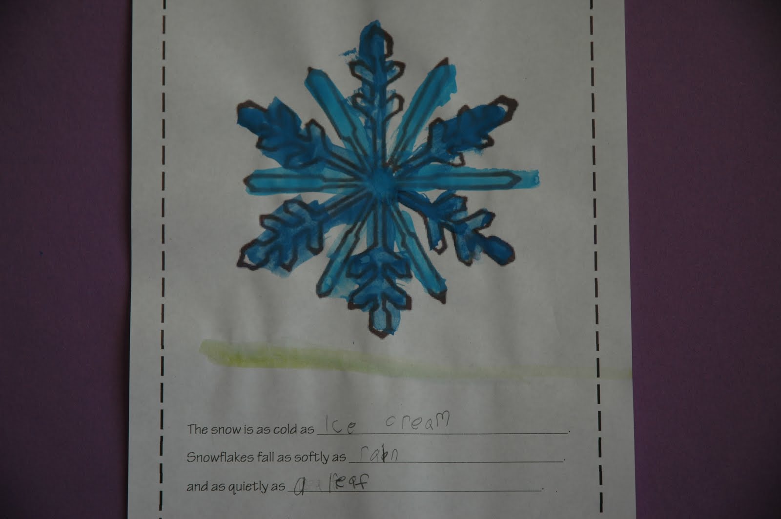 this and that: snowflake similes